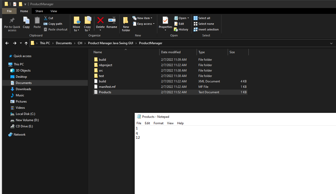 Create a GUI application to manage product file. For | Chegg.com