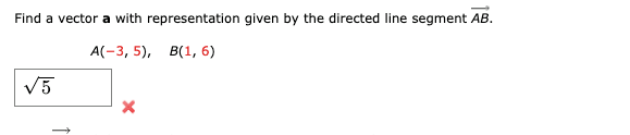 Solved Find a vector a with representation given by the | Chegg.com