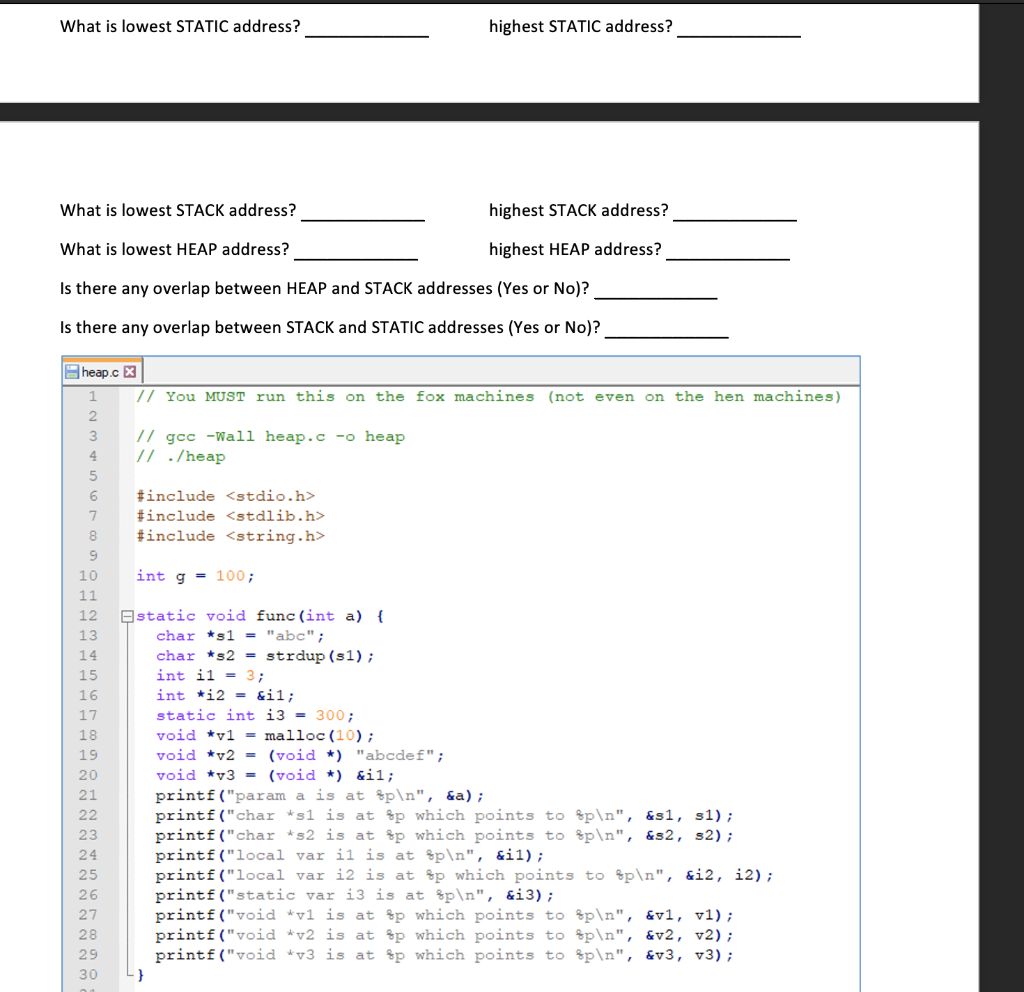 What is lowest STATIC address? highest STATIC | Chegg.com