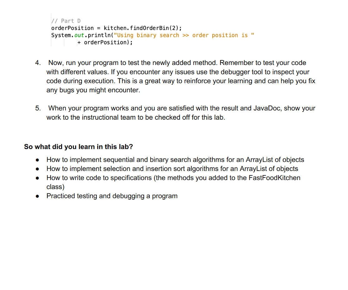 Solved ITSC 1213 - Working with ArrayLists Part 2 | Chegg.com