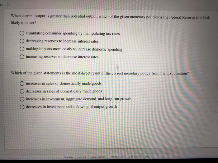 Solved 3 When current output is greater than potential | Chegg.com