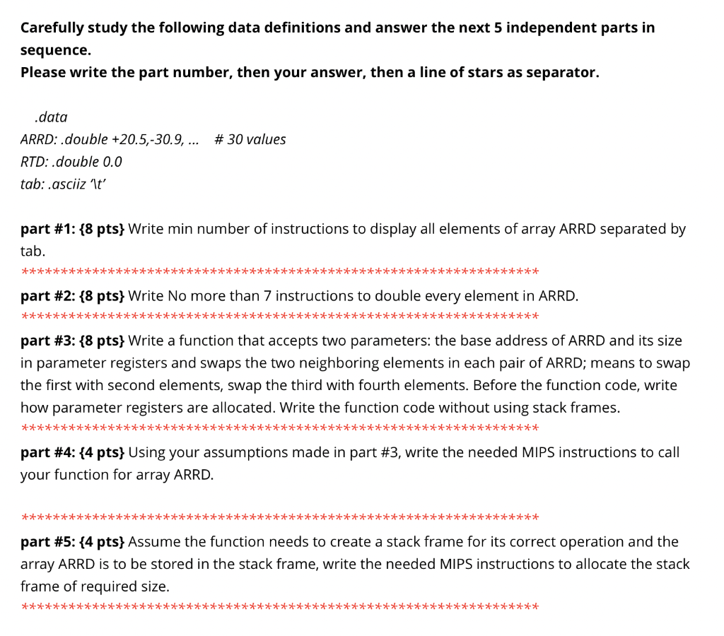 Solved Carefully study the following data definitions and | Chegg.com