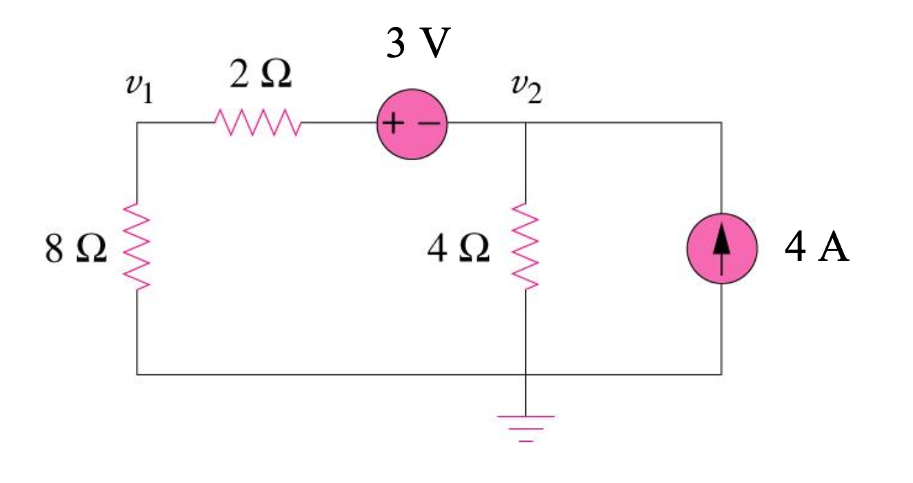 Solved Use superposition to find the voltages at V1 and V2 | Chegg.com