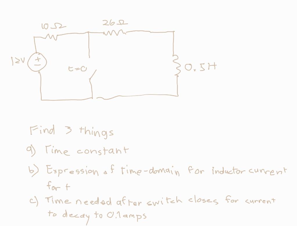 Solved Find 3 things 9) Time constant b) Expression of | Chegg.com