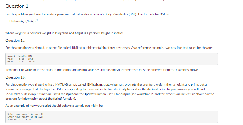 Solved Question 1. For this problem you have to create a | Chegg.com