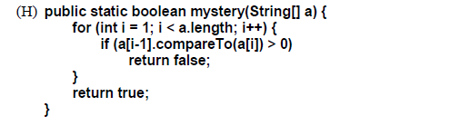 Solved What does each static method, mystery(), do? (A) | Chegg.com