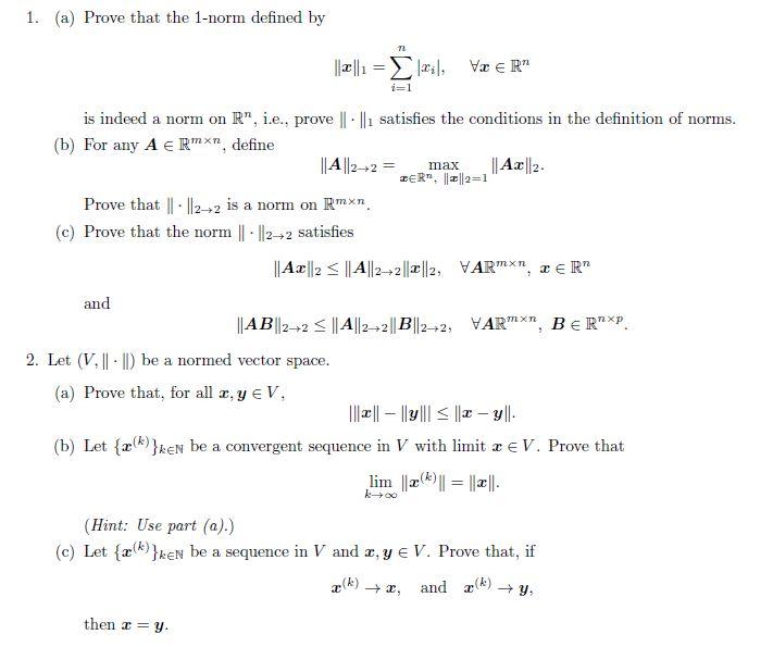 Solved About Convex Optimization Q1 and 2 1a. Prove that | Chegg.com