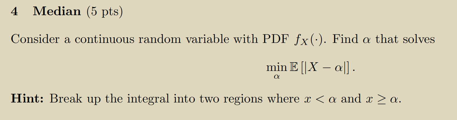 Solved Consider a continuous random variable with PDFfX(⋅). | Chegg.com