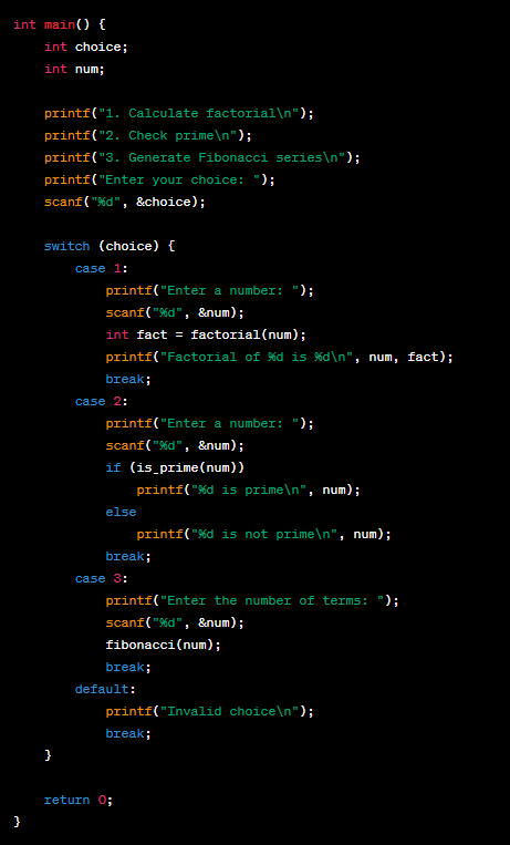 Solved \#include // Function to calculate the factorial of | Chegg.com
