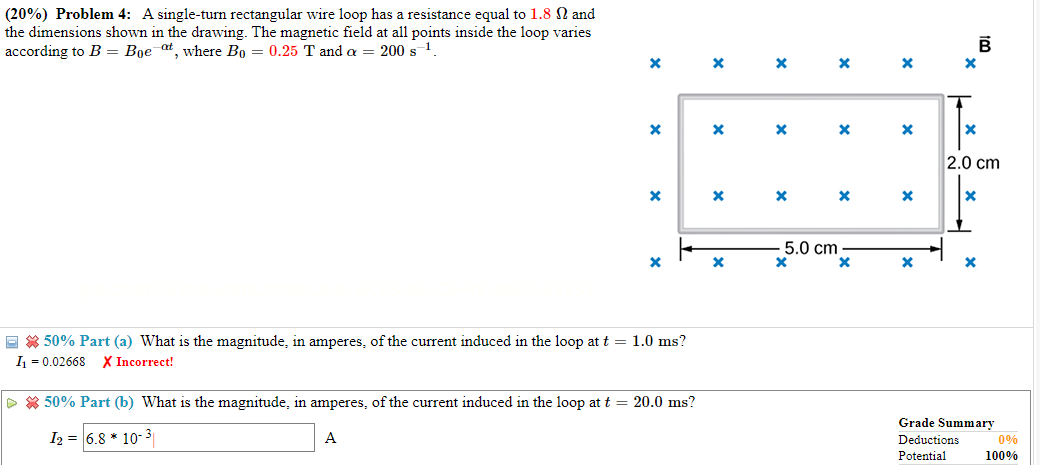Solved A single-turn rectangular wire loop has a resistance | Chegg.com