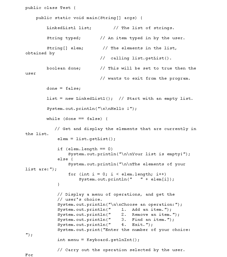 Solved Exercise 1: (15 POINTS: 3 POINTS for the getListo | Chegg.com