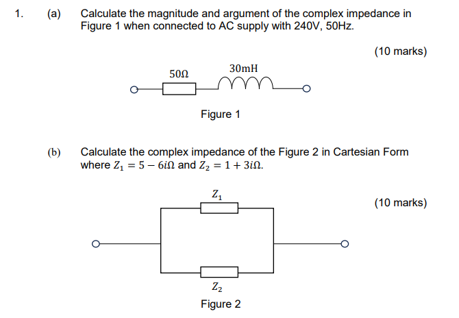 Solved 1. (a) Calculate the magnitude and argument of the | Chegg.com