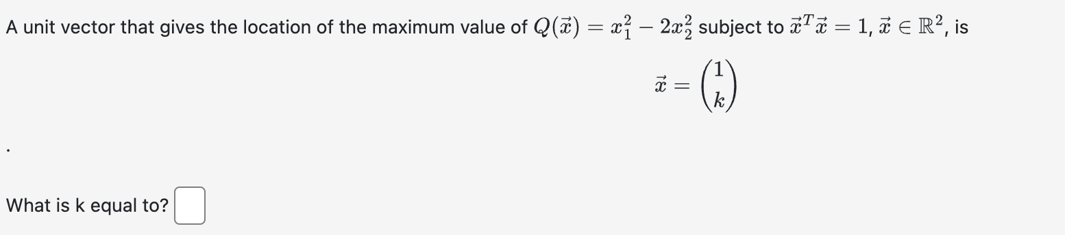 Solved A unit vector that gives the location of the maximum | Chegg.com