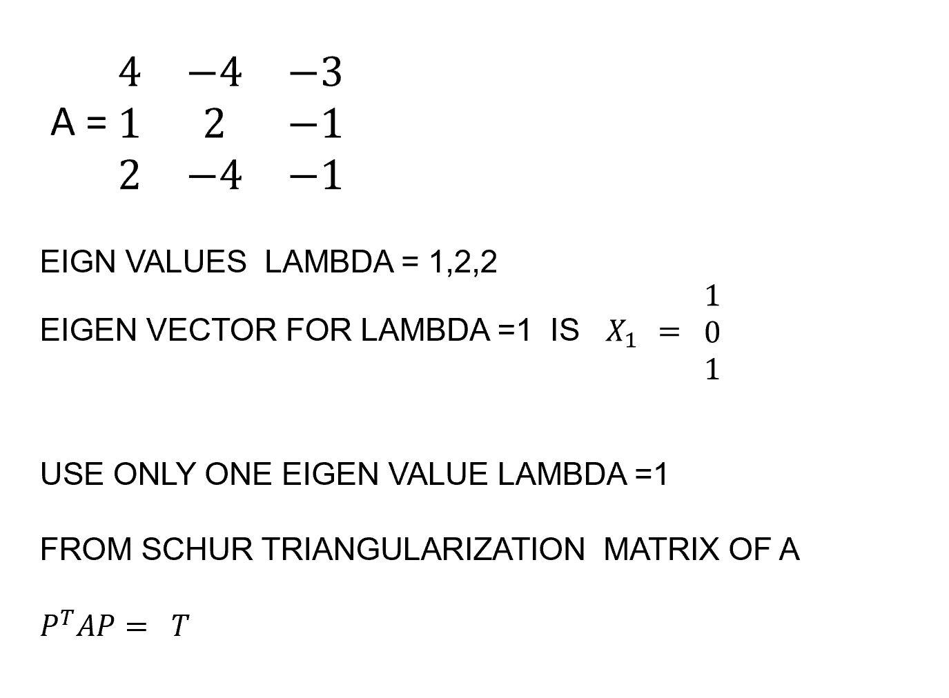 Solved 4 4 A 1 2 2 4 3 1 1 Eign Values Lambda 122 