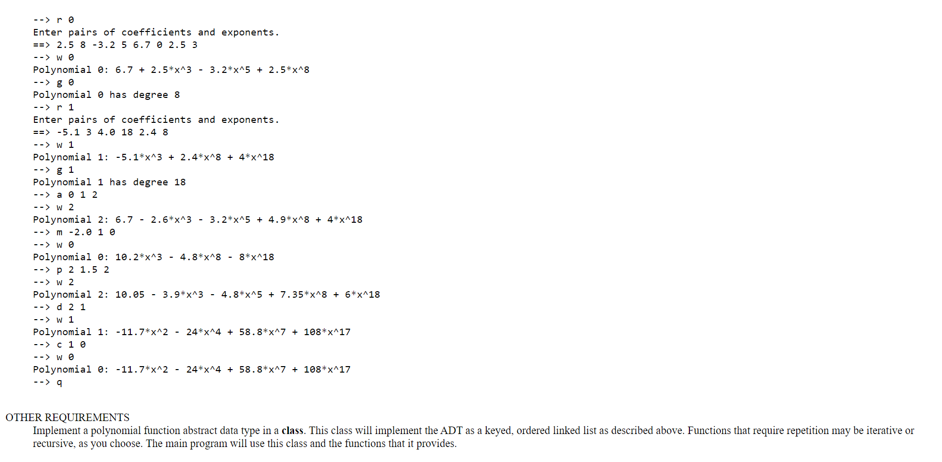 TITLE REPRESENTING POLYNOMIAL FUNCTIONS WITH LINKED | Chegg.com
