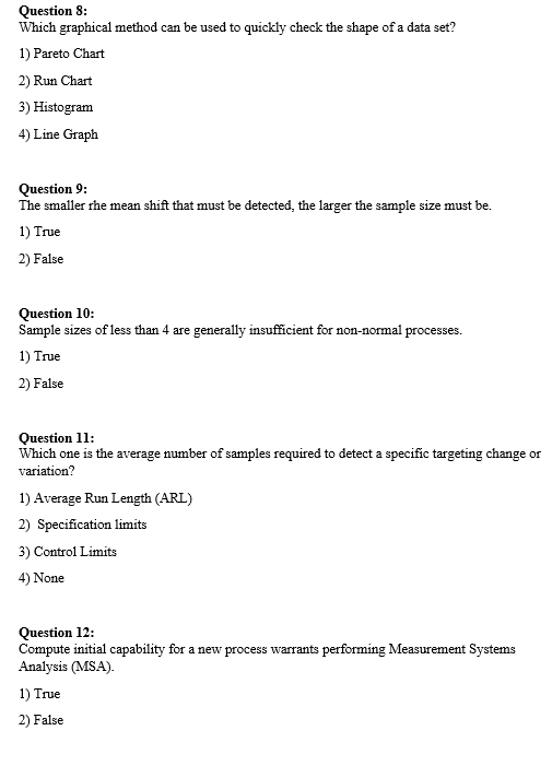 Solved Question 8: Which graphical method can be used to | Chegg.com