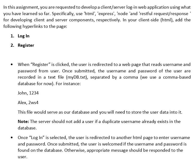 Solved In this assignment, you are requested to develop a | Chegg.com