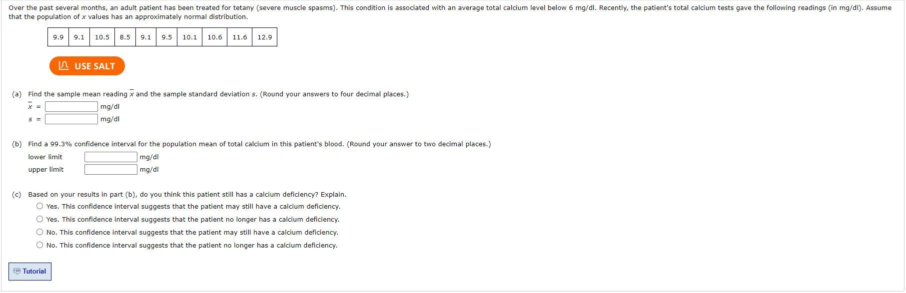 Solved that the population of x values has an approximately | Chegg.com