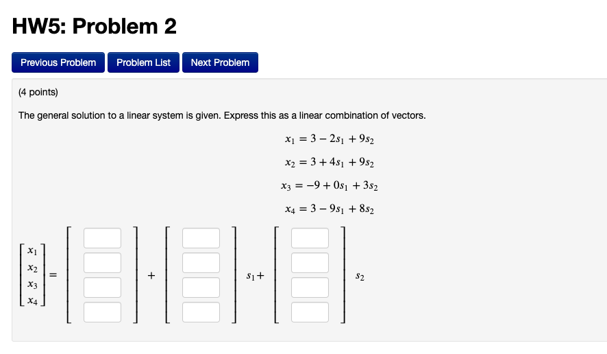 Solved HW5: Problem 2 Previous Problem Problem List Next | Chegg.com