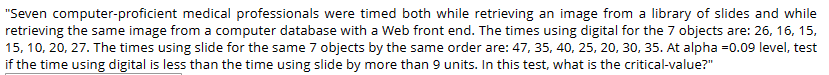 Solved If you can use minitab or excel that would be greatly | Chegg.com