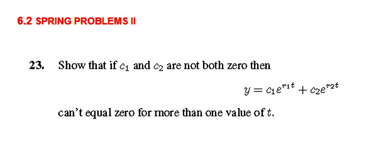 Solved 6.2 SPRING PROBLEMS II 23. Show that if C1 and C2 are | Chegg.com