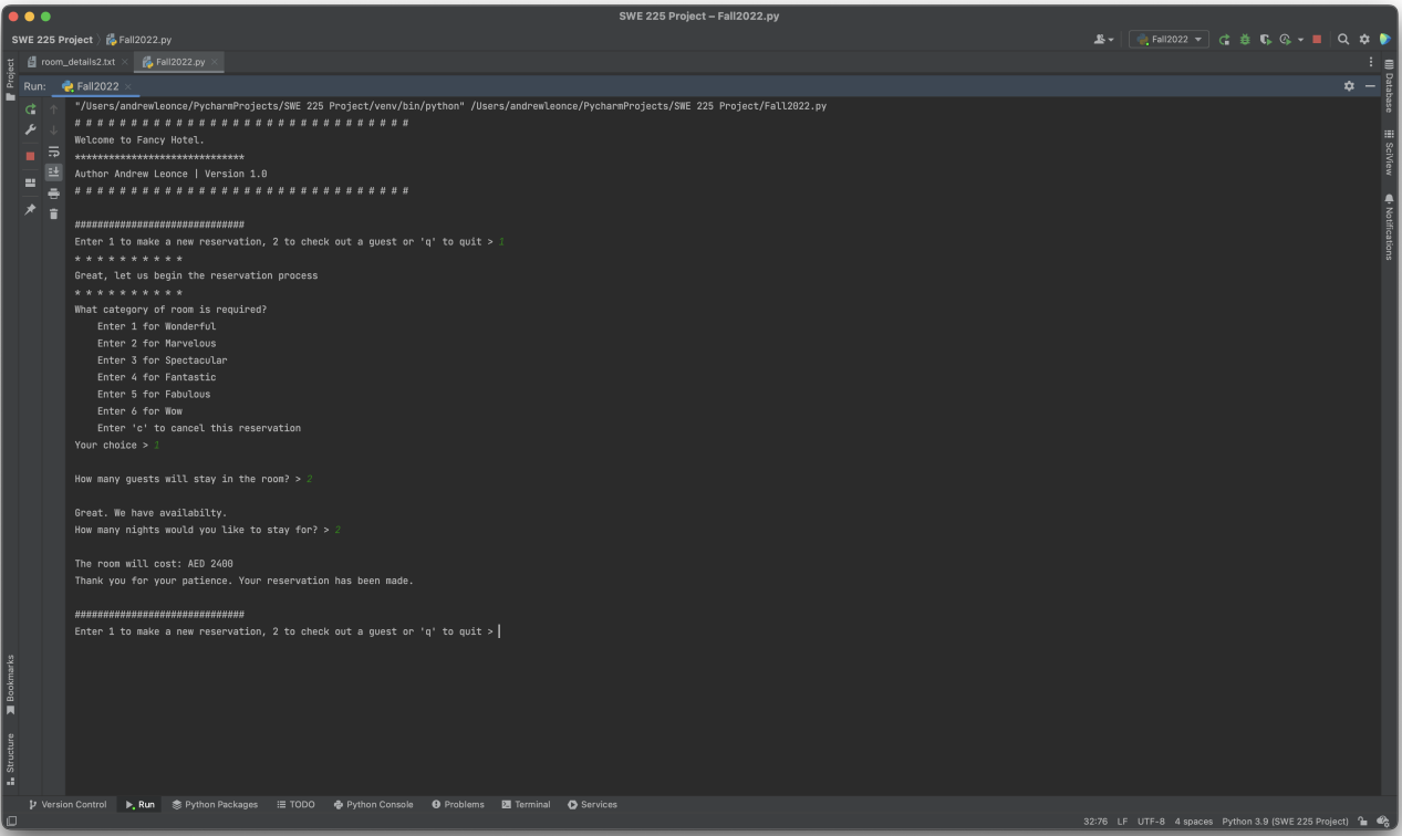Solved Title: Hotel Guest Reservation System Project | Chegg.com
