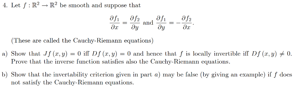 Solved I. Let f : R2 → R2 be smooth and suppose that (These | Chegg.com