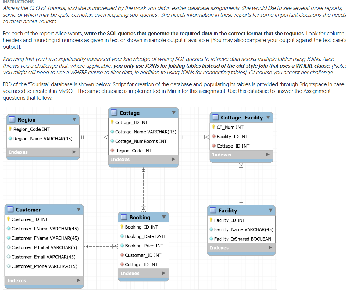 Solved This Is A Sql Assignment Q1 Show All Data From