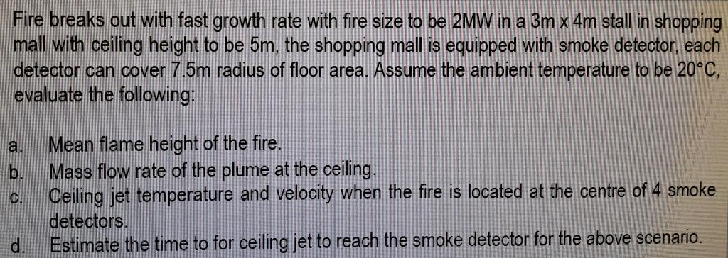 Solved Fire breaks out with fast growth rate with fire size | Chegg.com