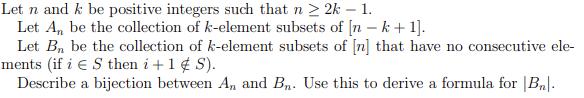 Solved Let n and k be positive integers such that n≥2k−1. | Chegg.com