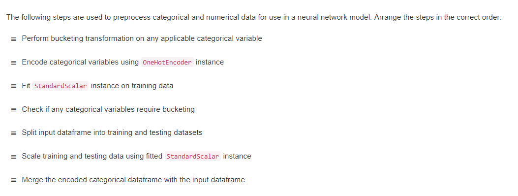 Solved The following steps are used to preprocess | Chegg.com