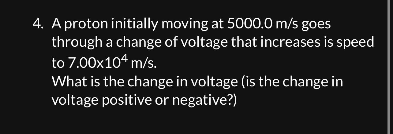 [solved] 4 A Proton Initially Moving At 5000 0 Mathr