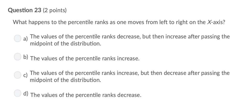 Solved Question 24 (2 points) The extreme 80 percent of | Chegg.com