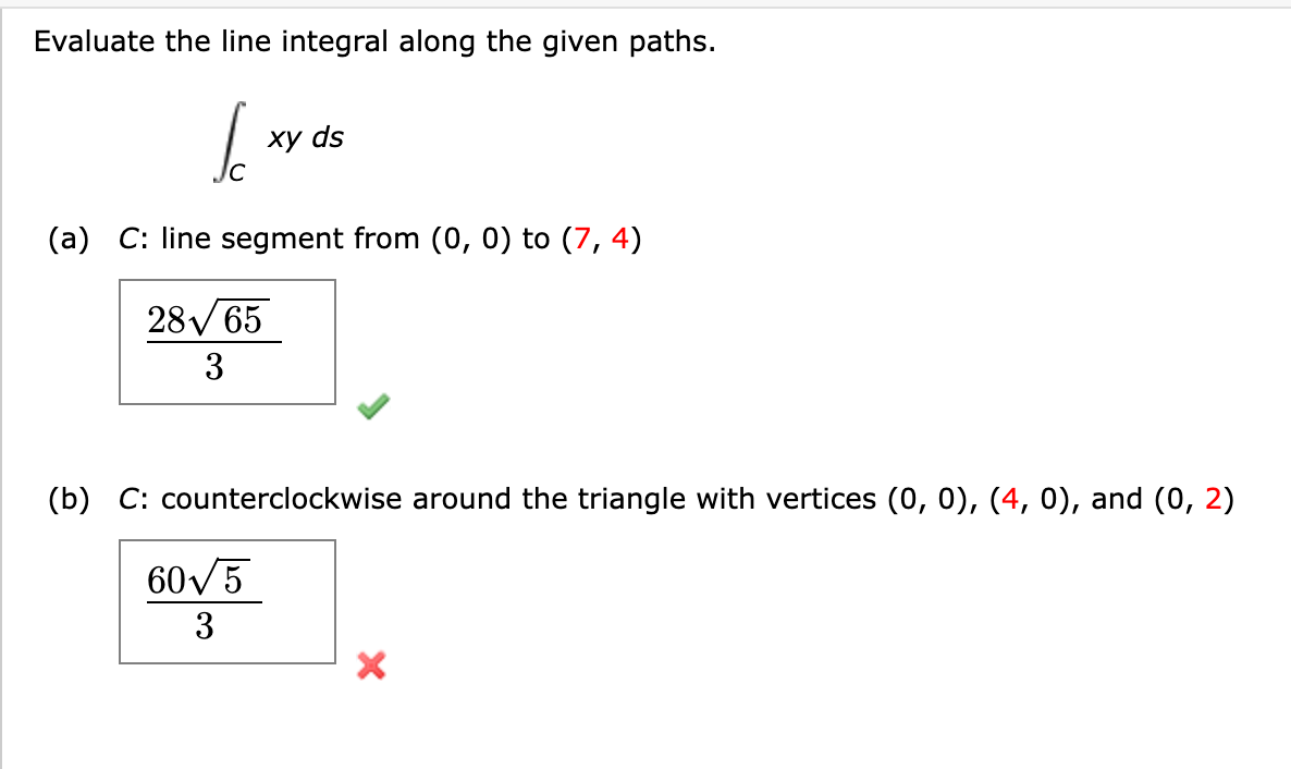 Solved Evaluate the line integral along the given | Chegg.com