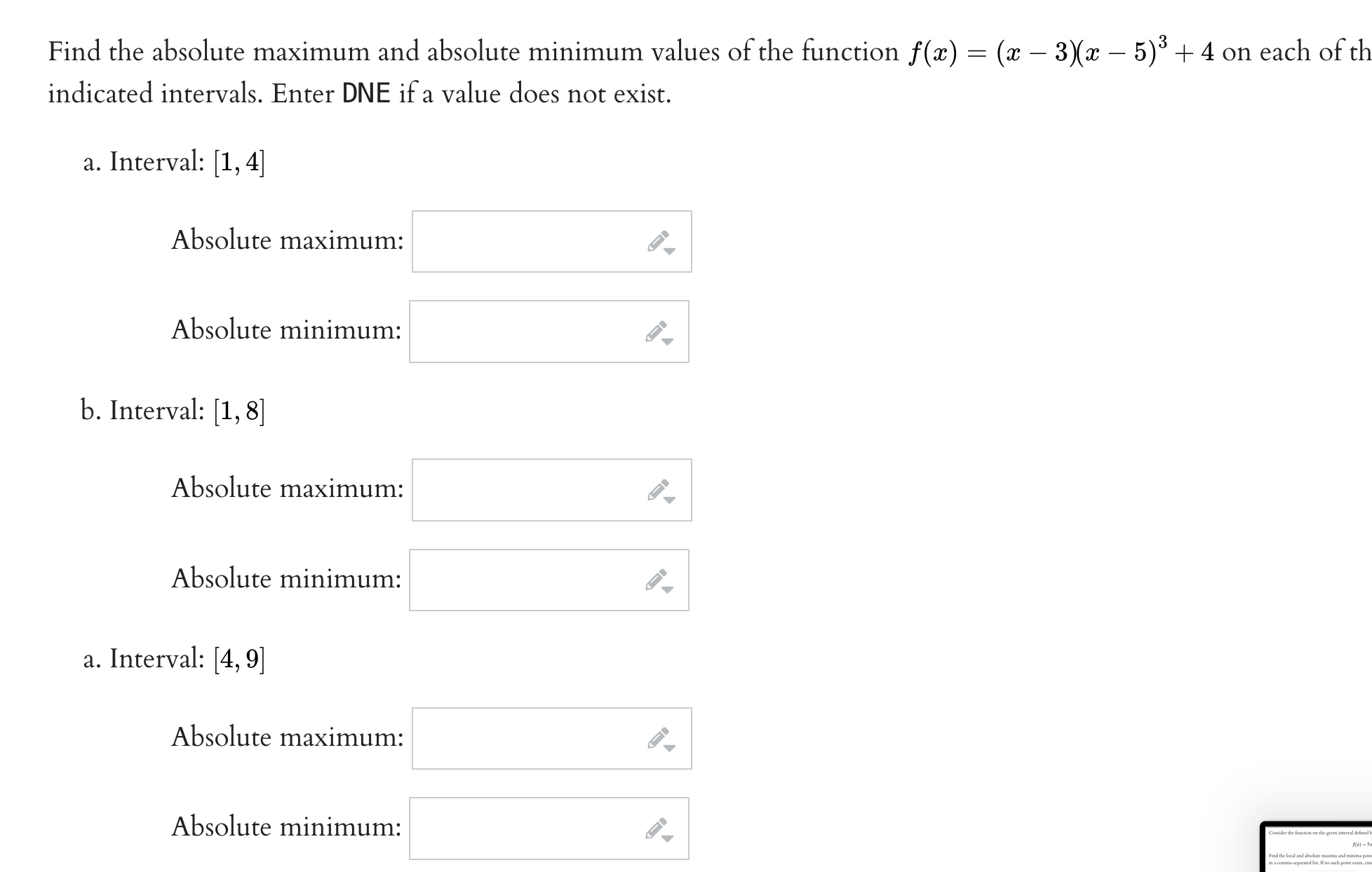 Solved Consider the function on the given interval defined | Chegg.com