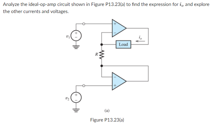 Solved Analyze the ideal-op-amp circuit shown in Figure | Chegg.com
