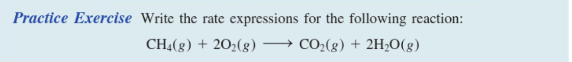 Solved Practice Exercise Write the rate expressions for the | Chegg.com