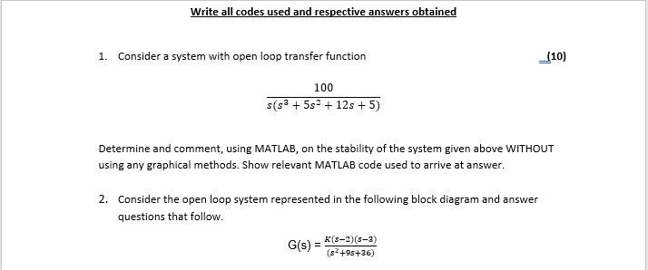 Solved Write all codes used and respective answers obtained | Chegg.com