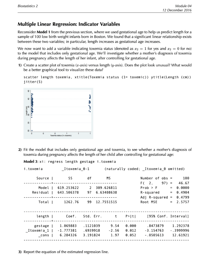 Solved Biostatistics 2 Module 04 12 December 2016 Multiple | Chegg.com