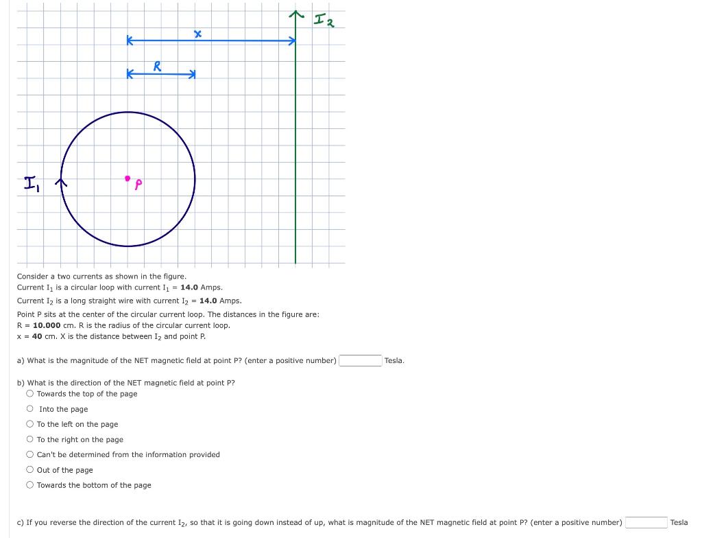 Solved Consider a two currents as shown in the figure. | Chegg.com
