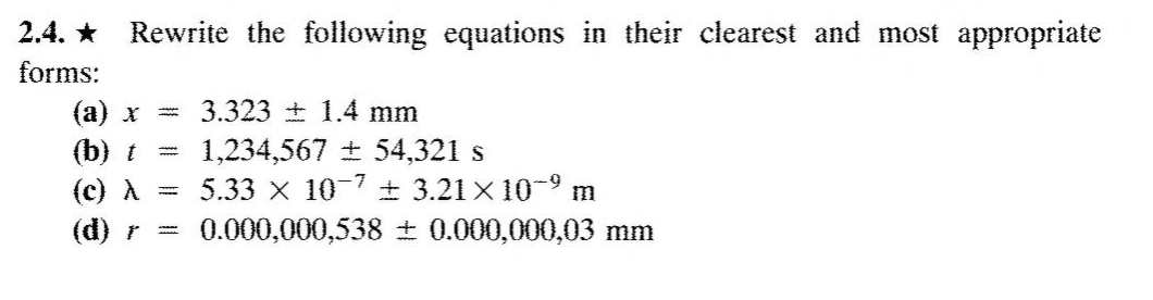 Solved 2.4. * Rewrite the following equations in their | Chegg.com