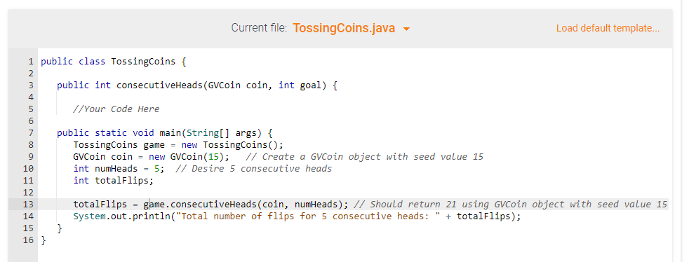 Solved Given The Gvcoin Class Complete The Method 