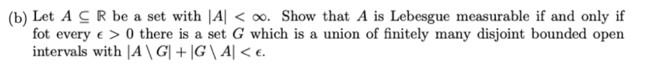 Solved (b) Let A C R be a set with |A|