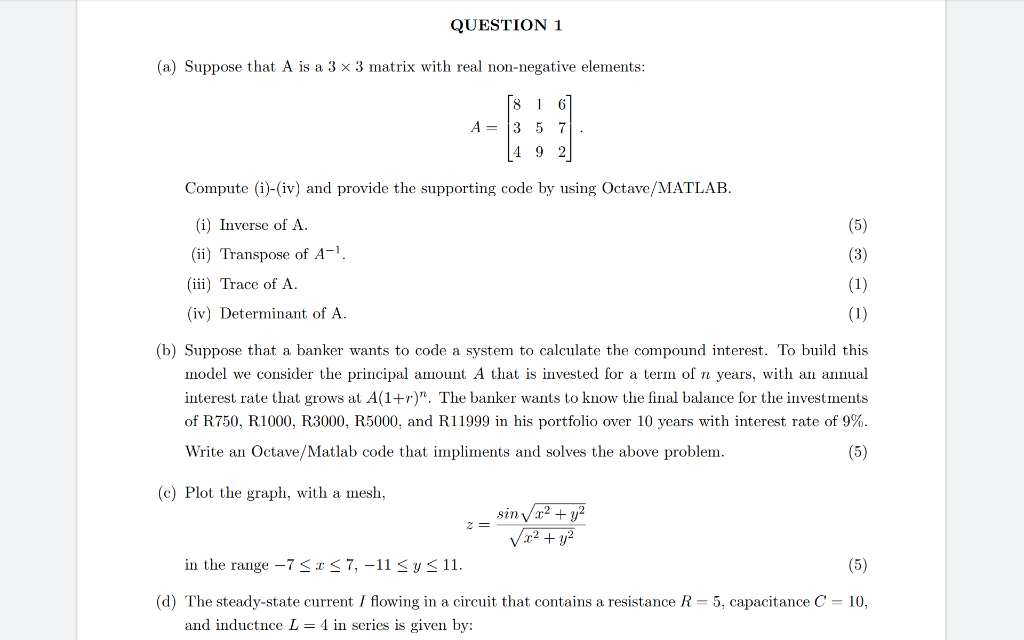 Solved QUESTION 1 (a) Suppose that A is a 3×3 matrix with | Chegg.com
