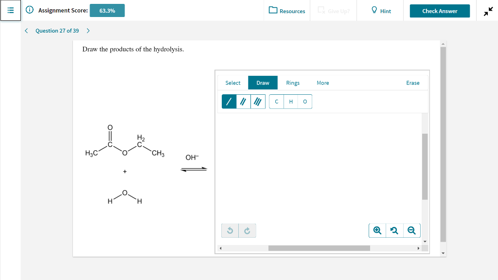 Solved Assignment Score: 63.3% Resources C Give Up? Hint | Chegg.com