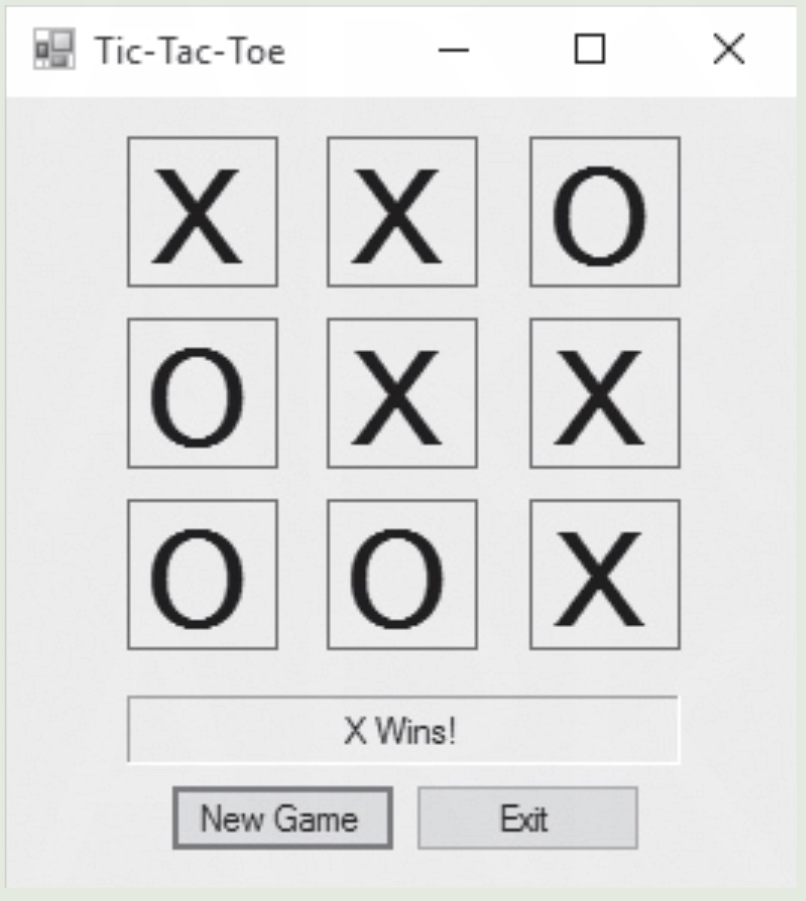 Solved C# Windows Application Tic-Tac-Toe Simulator- Create | Chegg.com