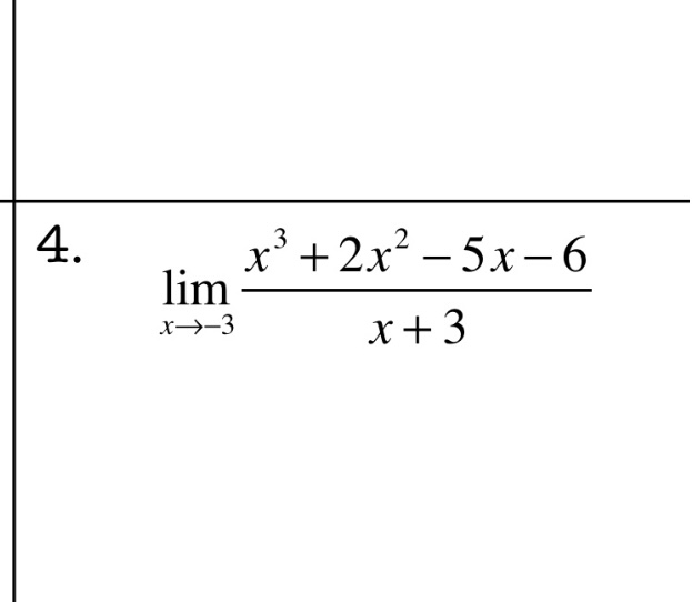 Solved Limx→ 3x3 2x2 5x 6x 3