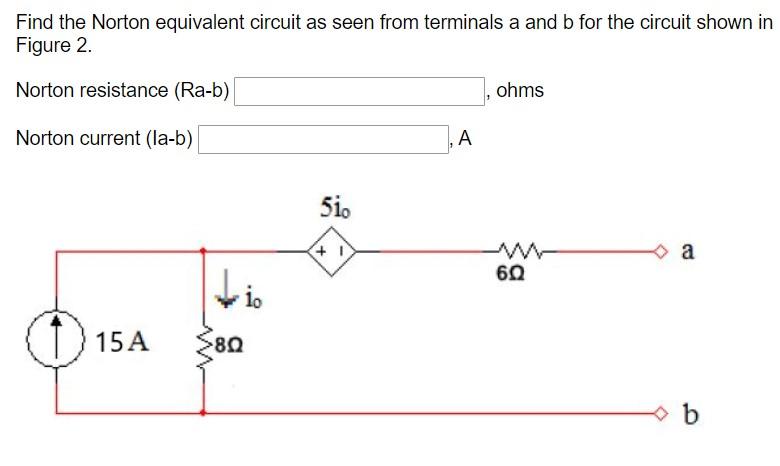 Solved Find the Norton equivalent circuit as seen from | Chegg.com
