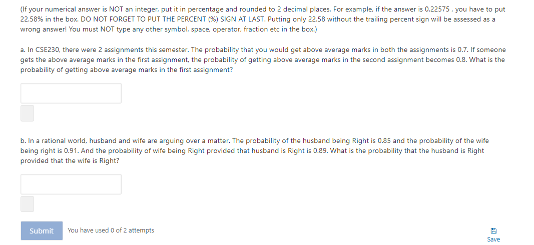 Solved (If your numerical answer is NOT an integer, put it | Chegg.com