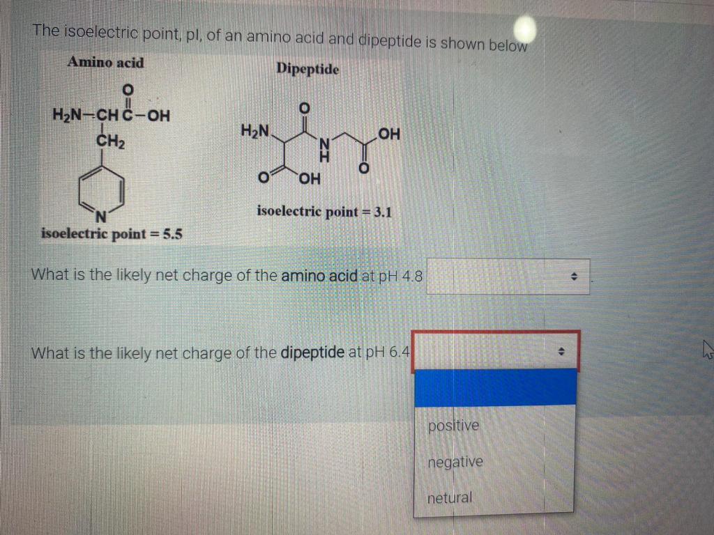 Solved The isoelectric point of a molecule can be calculated | Chegg.com